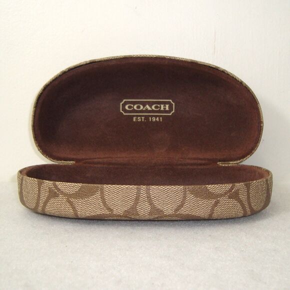 Coach | Accessories | Coach Signature Logo Clam Shell Hard Shell Eye ...